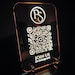 Gold Illuminated QR Code Sign, Media Sign, Acrylic Social Media Sign ...