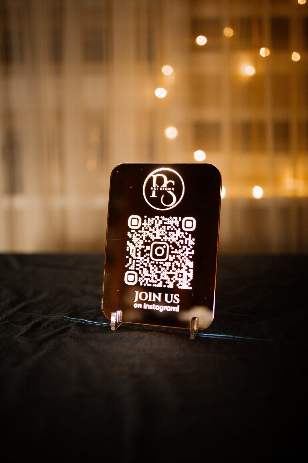 Illuminated QR Code Sign, Media Sign, Acrylic Social Media Sign, Business Social Media Sign ...