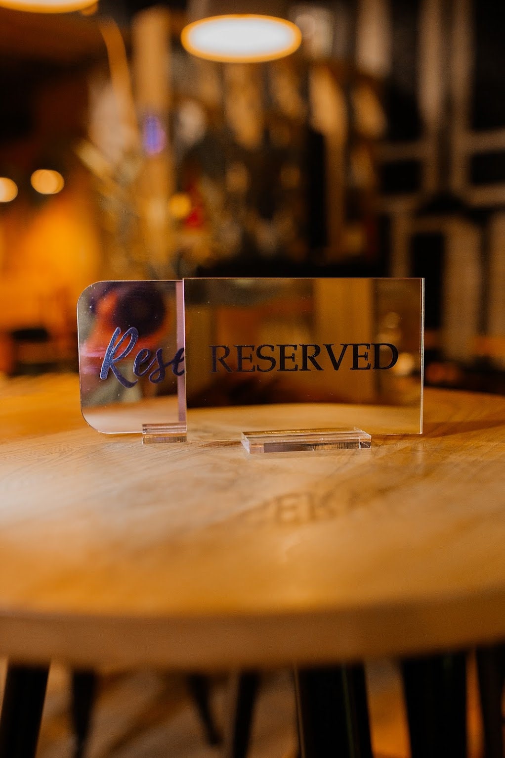 Gold Reserved Sign, Wedding Reserved Sign, Social Media Sign, Acrylic ...