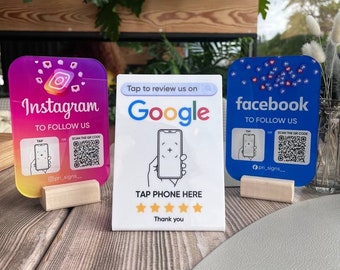 Aluminum QR Code Sign With Uv-printing, Social Media Sign, Business ...