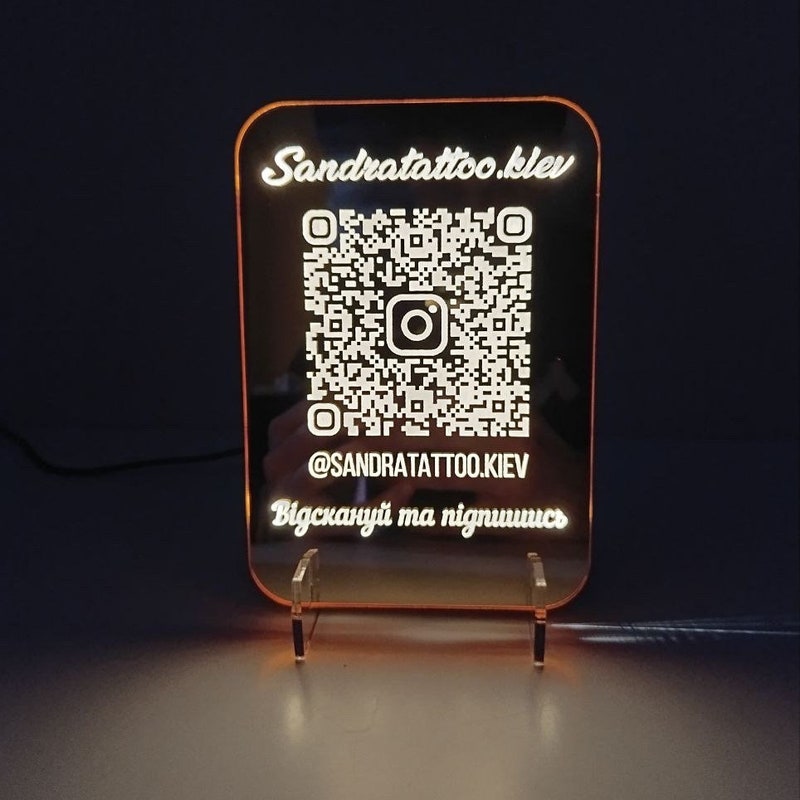 Acrylic Qr Code Sign - Etsy