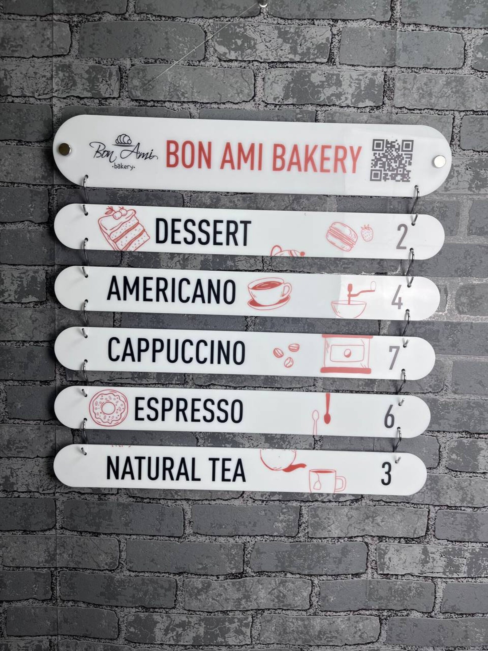 MENU BOARD, Letter Menu Board, Hanging Cafe Menu, Acrylic Menu, Set up ...