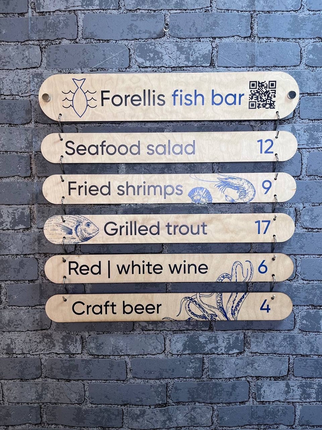 Wood Menu Board, Letter Menu Board, Hanging Cafe Menu, Acrylic Menu ...