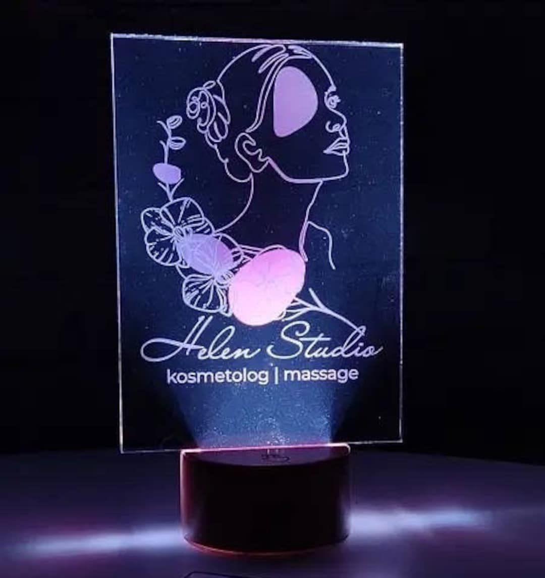 Illuminated Clear QR Code Sign, Media Sign, Acrylic Social Media Sign ...