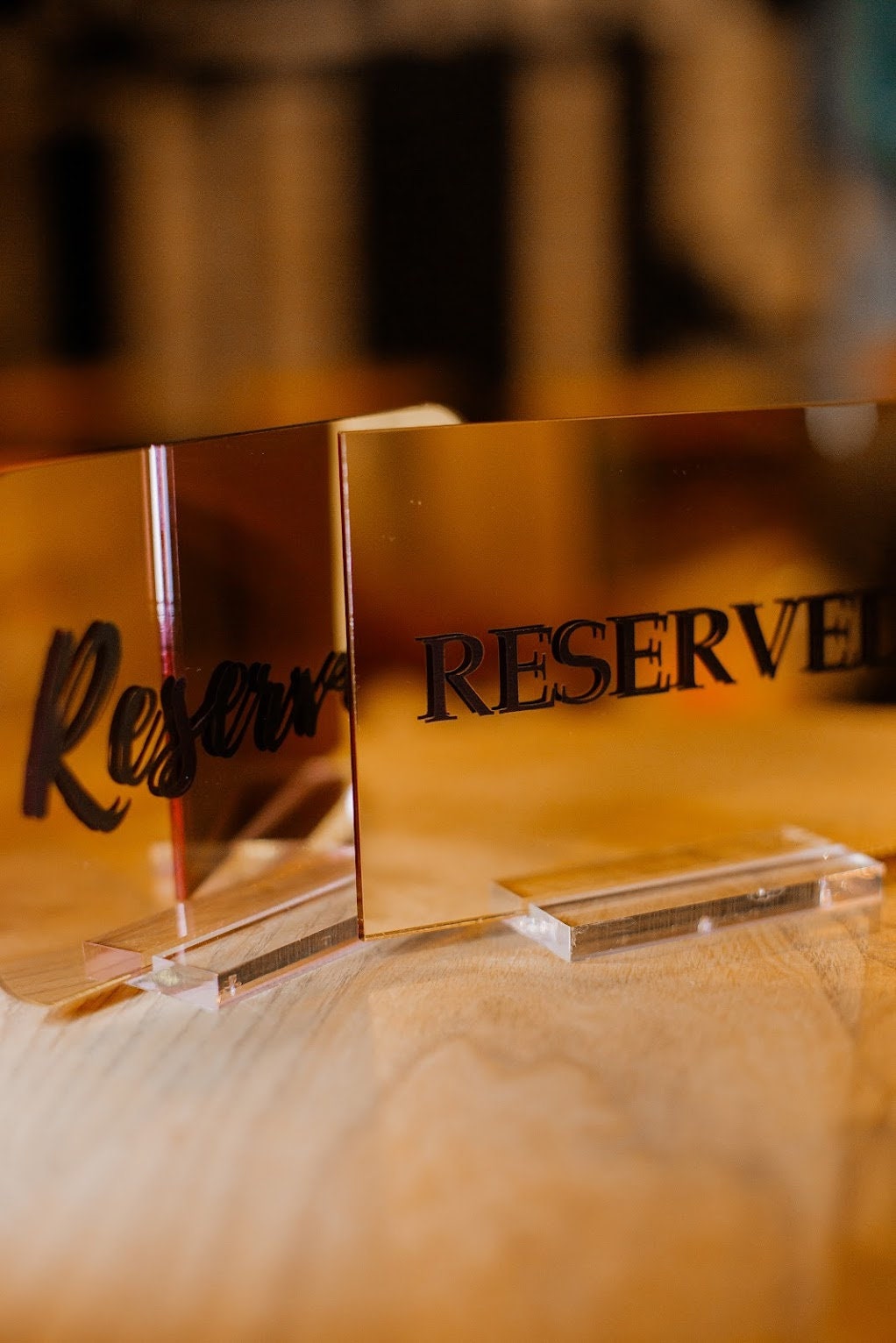 Gold Reserved Sign, Wedding Reserved Sign, Social Media Sign, Acrylic ...