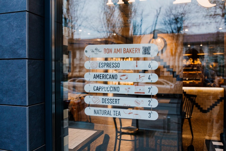 MENU BOARD, Letter Menu Board, Hanging Cafe Menu, Acrylic Menu, Set up ...