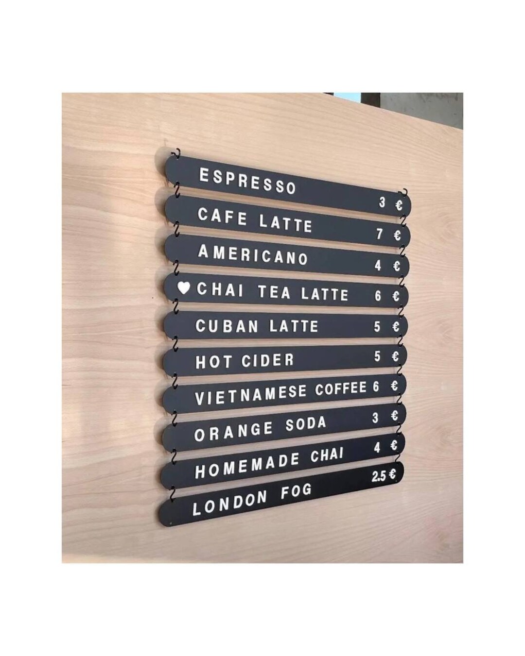 MENU BOARD Menu Desk Acrylic Menu Wall Menu Letter Board - Etsy