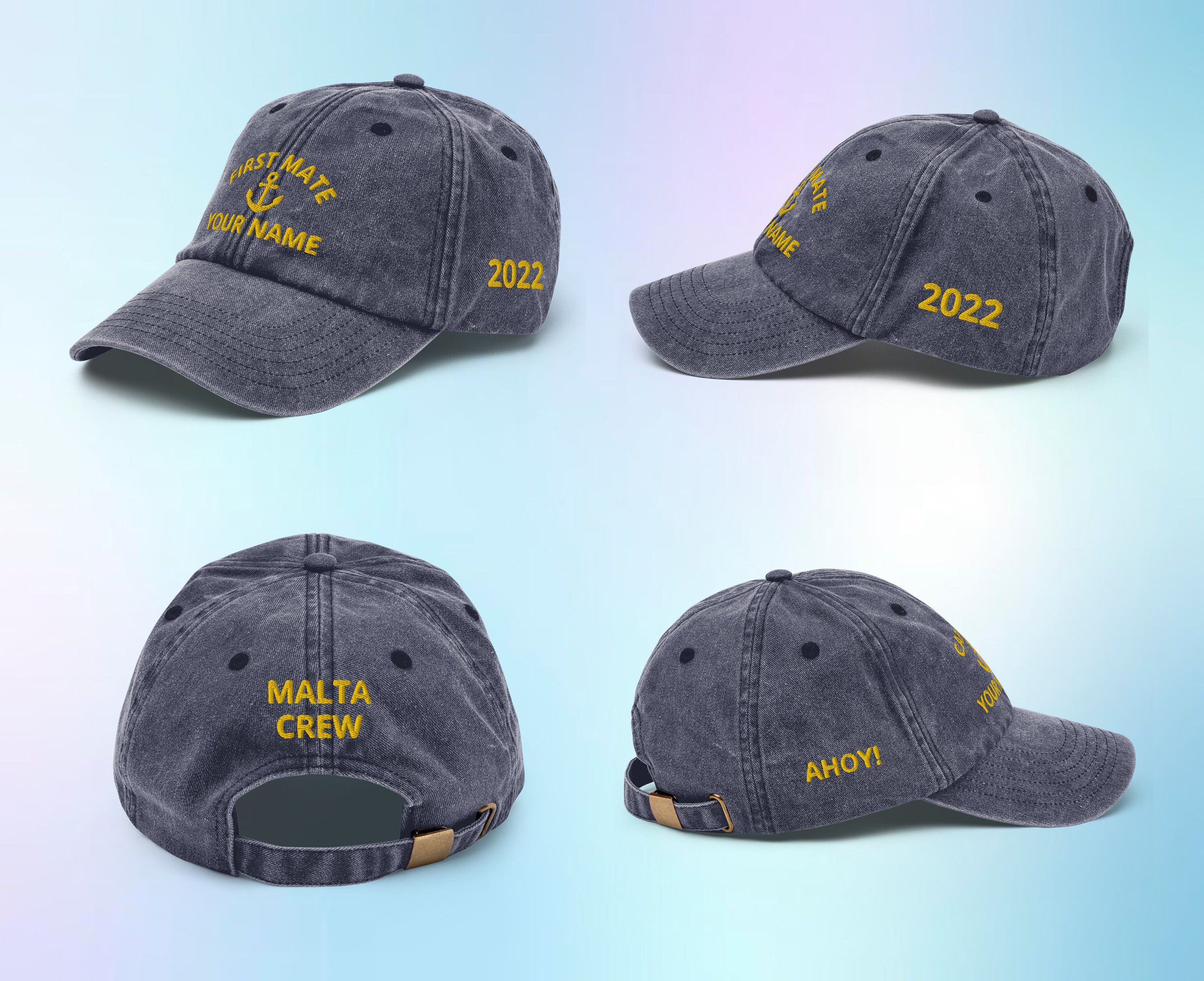 Skipper Baseball Cap Vintage Captains Hat Custom Dad Hat - Etsy