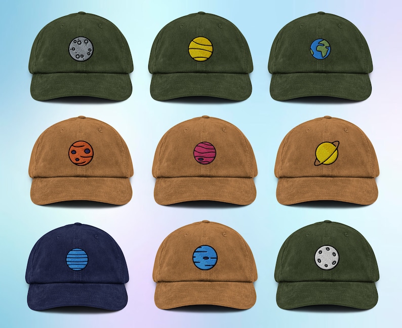 Corduroy Hat, Earth Hat, Jupiter Cap, Neptune Hats, Pluto Gift, Saturn ...