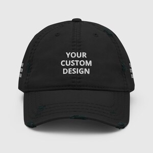 Side Stitch Hat, Distressed Hat, Side of Hat Embroidery, Custom Caps ...