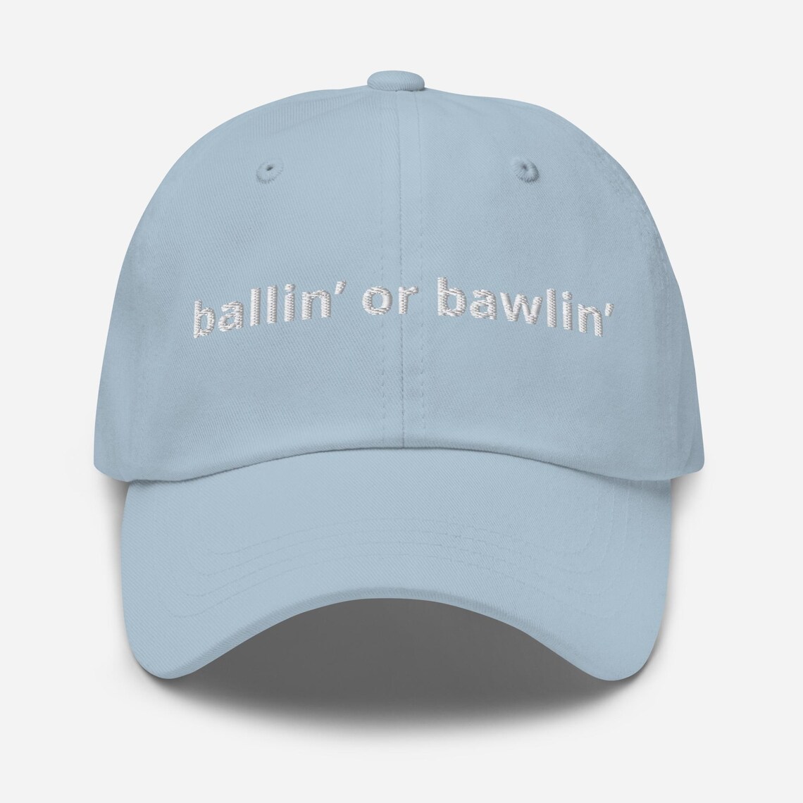 Ballin or Bawlin Hat, Funny Meme Cap, Sad Dad Hat, Embroidered Baseball ...