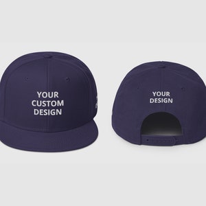 Custom Snapback Hat, Side Stitch Hat, Side of Hat Embroidery, Customize ...