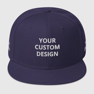 Custom Snapback Hat, Side Stitch Hat, Side of Hat Embroidery, Customize ...