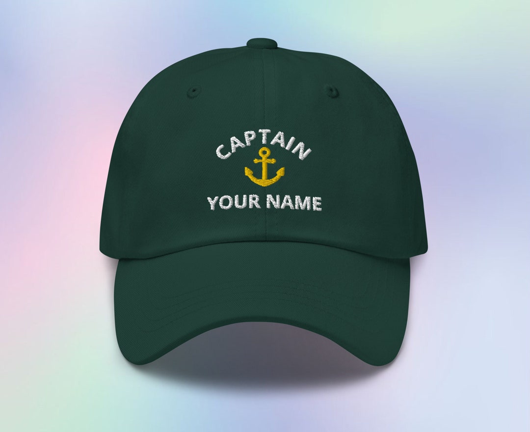 Skipper Baseball Cap, Captains Hat, Custom Dad Hat, Custom Cap, Captain ...