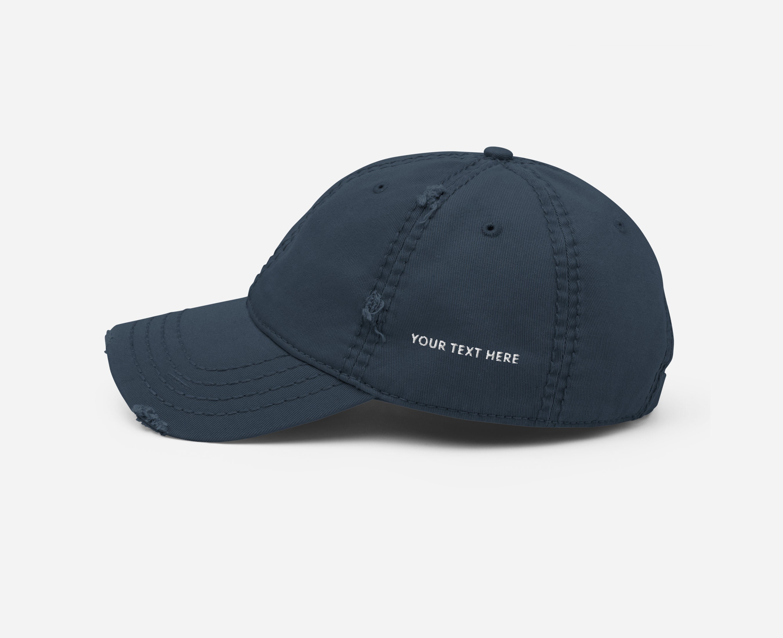 Side Stitch Hat, Distressed Hat, Side of Hat Embroidery, Custom Caps ...