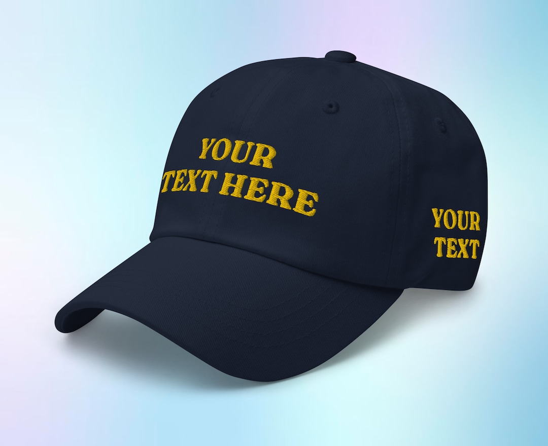 Side Stitch Hat, Side of Hat Embroidery, Customize Back of Hat, Add ...