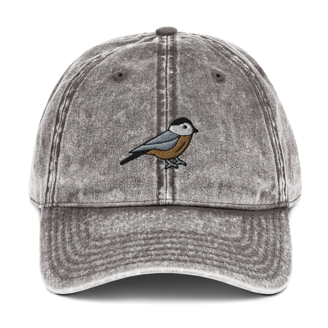 Chickadee Vintage Embroidered Hat, Bird Watcher Gift, Wildlife Gifts ...