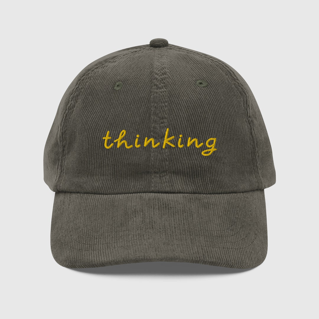 Thinking Cap, Philosophy Hat, Overthinker Cap, Gift for Thinker, Introvert Hat, Funny Thinking ...