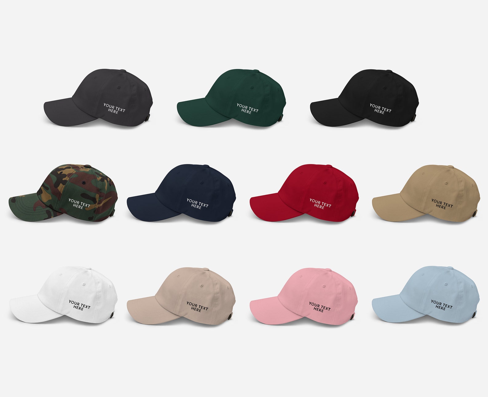 Side Stitch Hat, Side of Hat Embroidery, Customize Back of Hat, Add ...