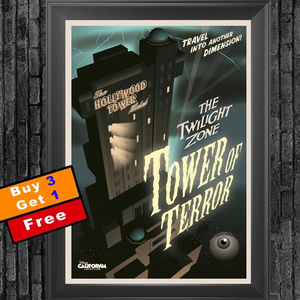 Disneyland Tower of Terror Poster - Etsy