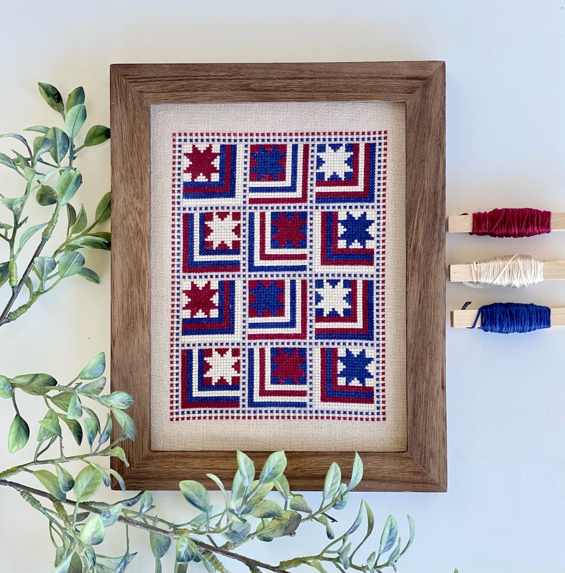 PDF Broad Stripes Bright Stars Cross Stitch Pattern - Instant Download ...