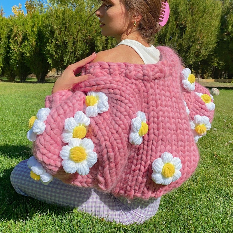 Cosy Day Daisy Cardigan - Etsy