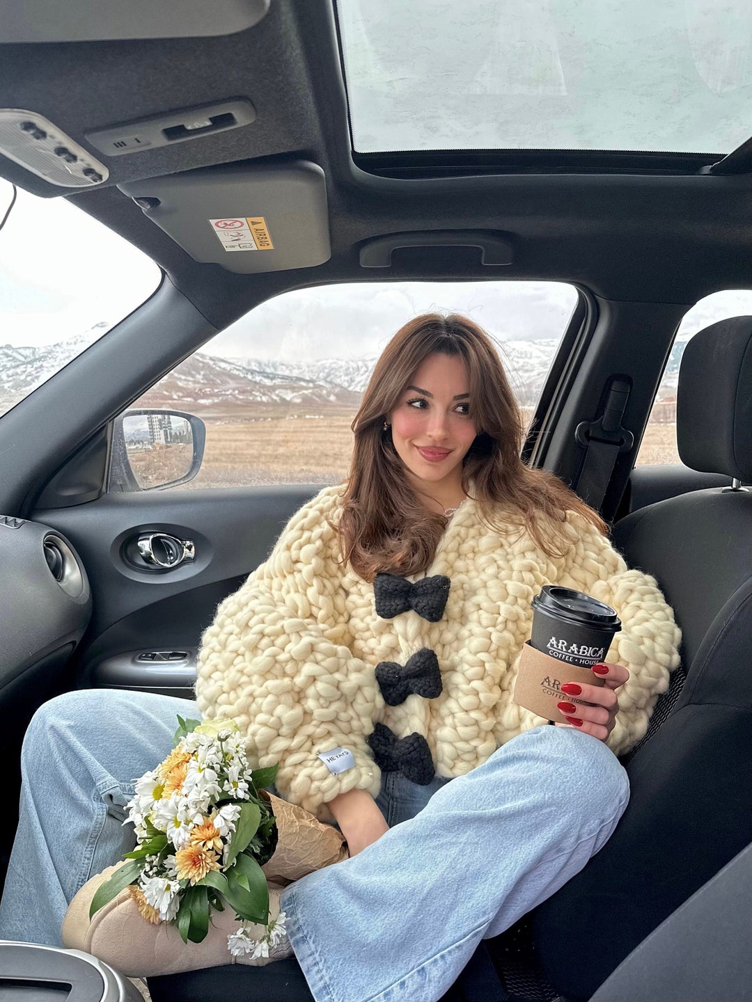 Heyays | Bubblegum Hand Knitted Cardigan, Clean Girl Cardigan, Korean ...