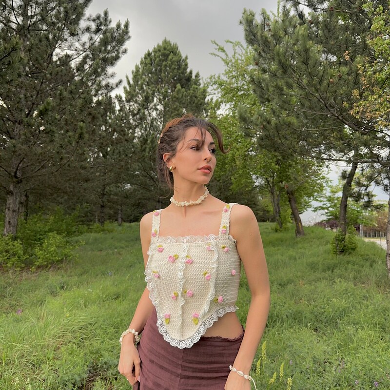 Corset Floral - Etsy