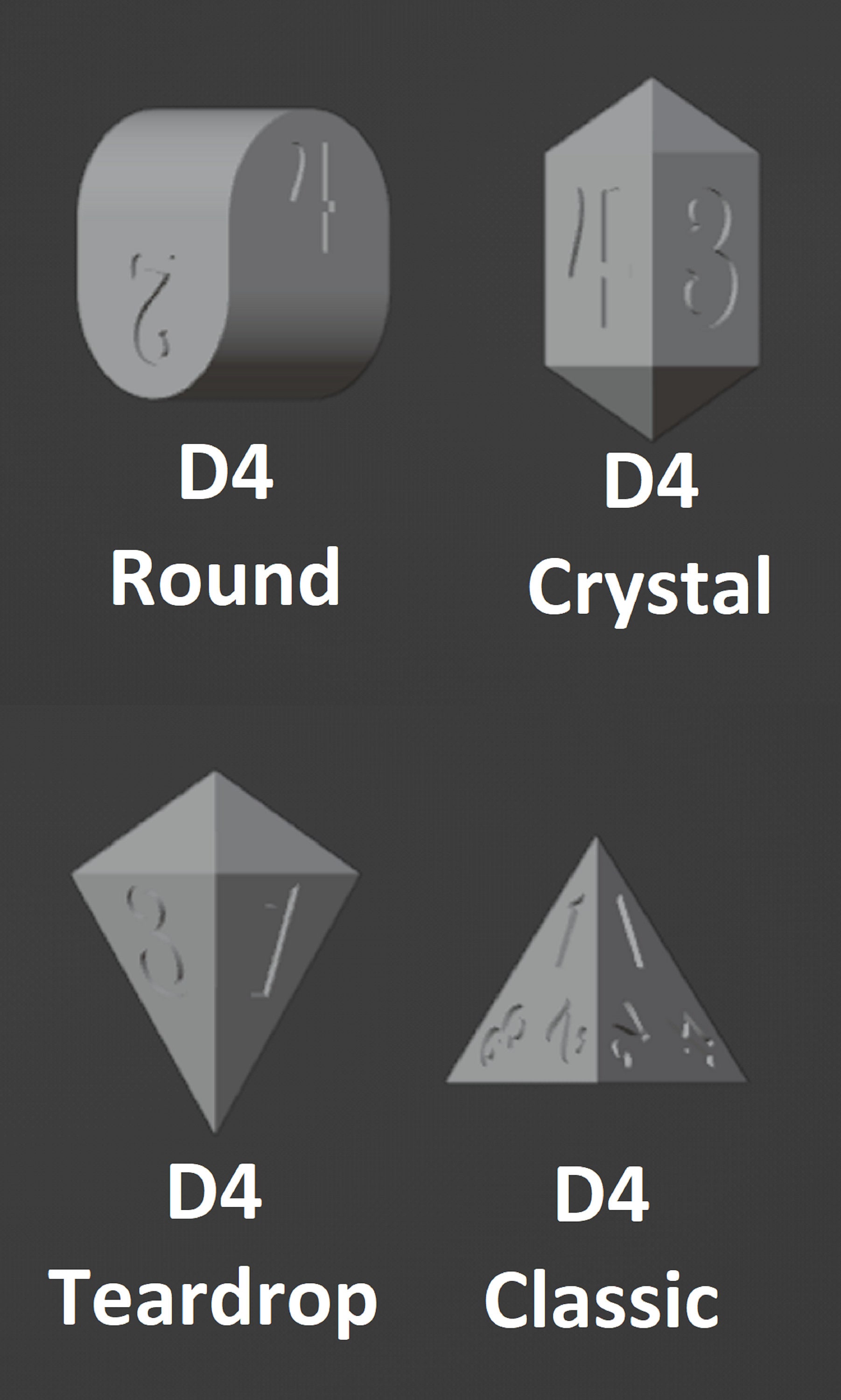 Custom TTRPG 9-piece Dice Set Fully Customizable STL File for Dice ...