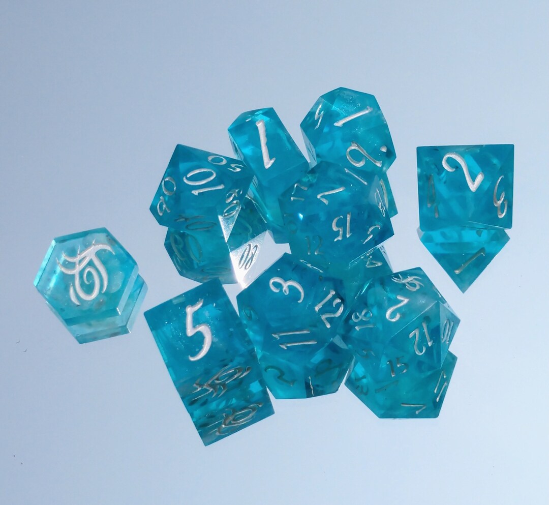 Sky Cloud Dice Set, Semi-transparent TTRPG Dice With Purple Bag - Etsy