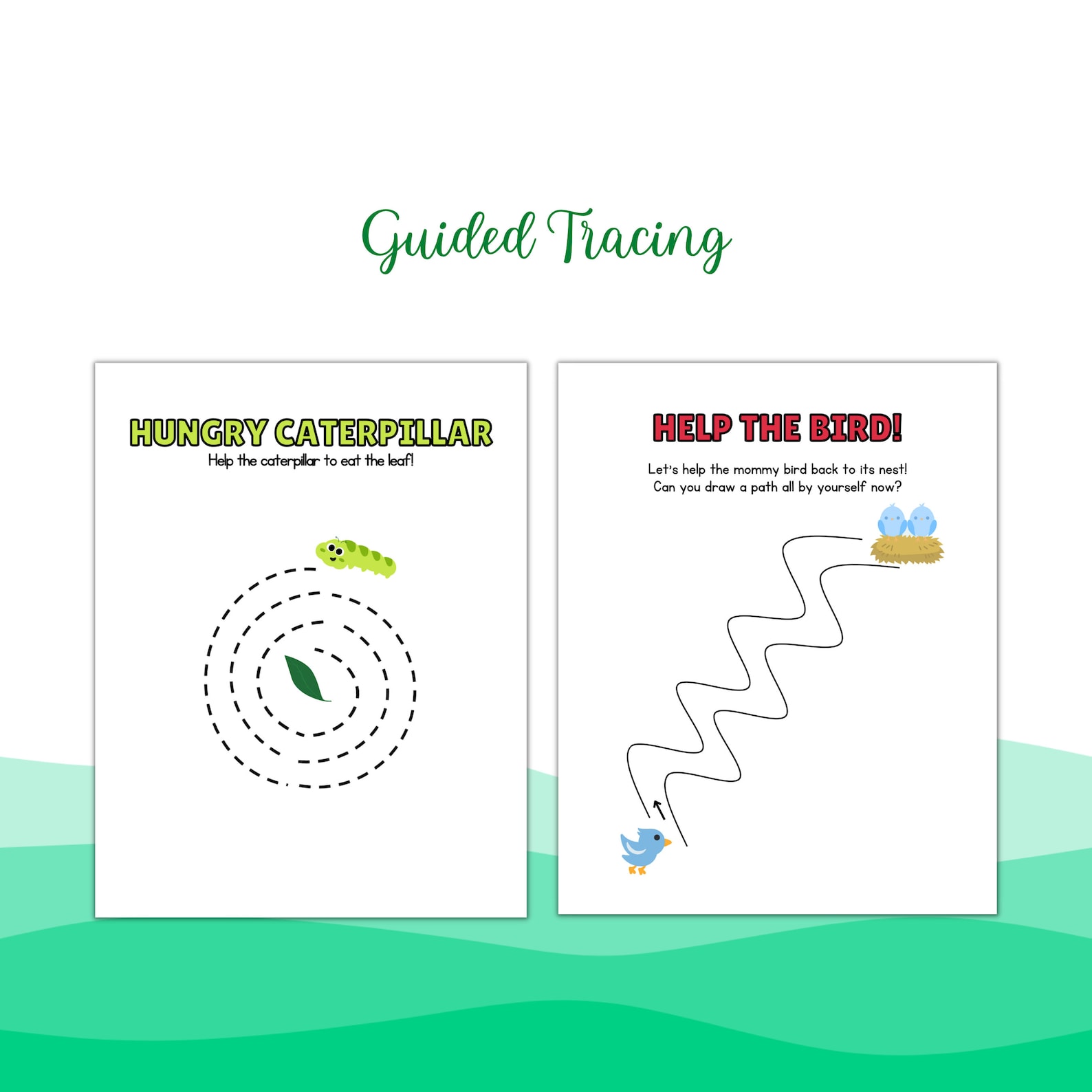 DIGITAL Pencil Control Printable Tracing Worksheets, Fine Motor Skills ...