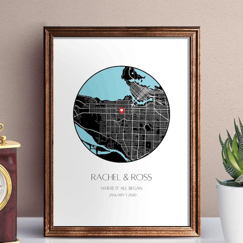 Custom Map Print Custom City Map Personalized Print Travel - Etsy