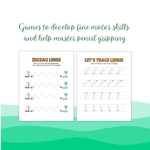 DIGITAL Pencil Control Printable Tracing Worksheets, Fine Motor Skills ...