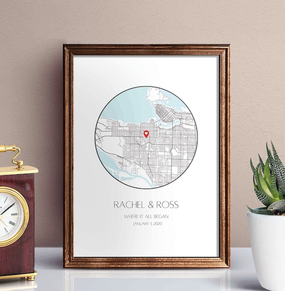 Custom Map Print Custom City Map Personalized Print Travel - Etsy