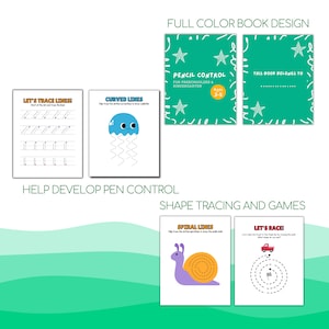 DIGITAL Pencil Control Printable Tracing Worksheets, Fine Motor Skills ...