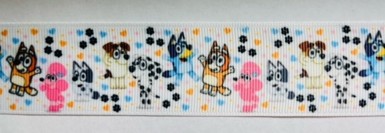 Bluey and Bingo 1 1/2' Inch Grosgrain Ribbon Bluey Cartoon Character ...