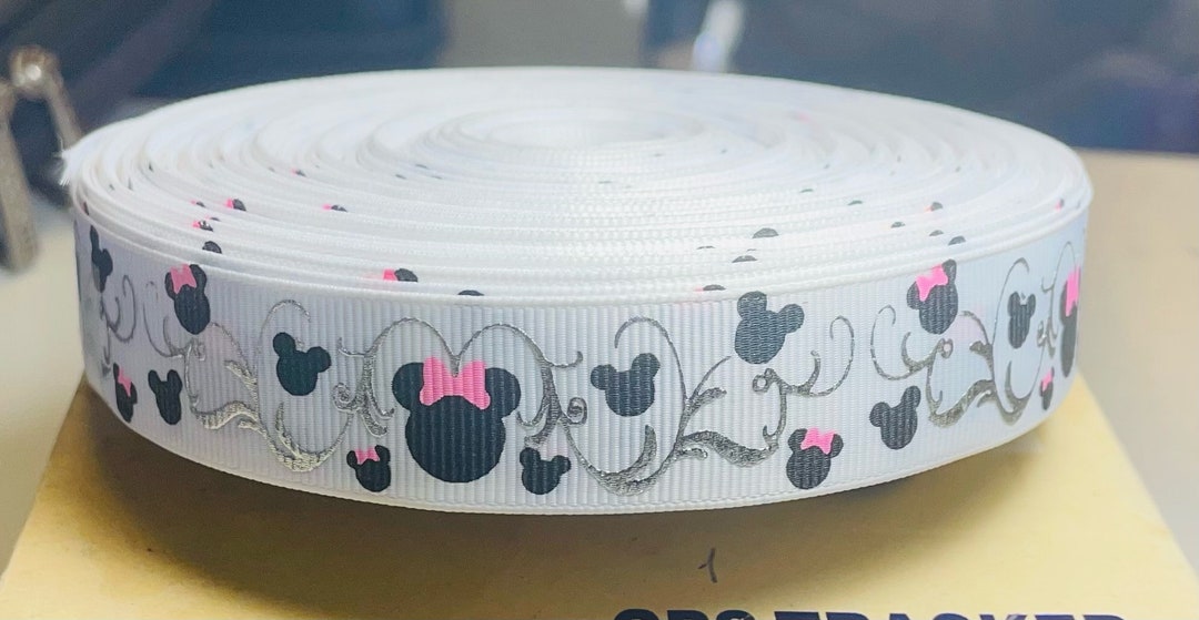 Disney Grosgrain 1 Inch Mickey Mouse and Minnie Mouse Ribbon With ...