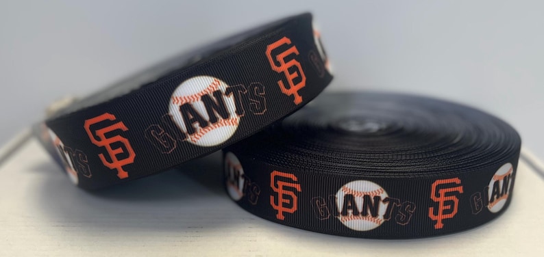 1 1/4 Black and Orange San Francisco Giants Baseball Grosgrain Ribbon ...