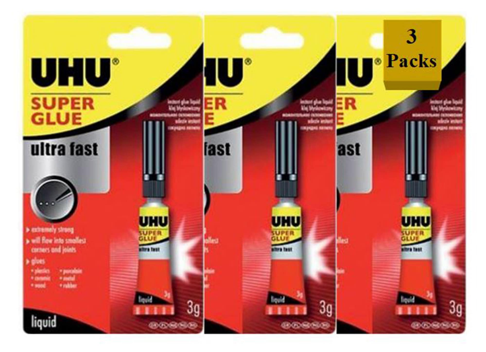 Pegamento instantáneo UHU 3g – Pegamento líquido ultrarrápido en tubo ...