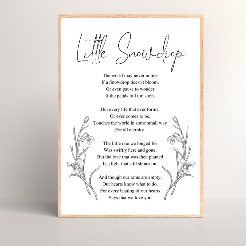 Miscarriage Poem - Etsy