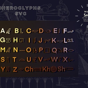 Ancient Egyptian Hieroglyphics Svgs for Signage and Banners Custom ...