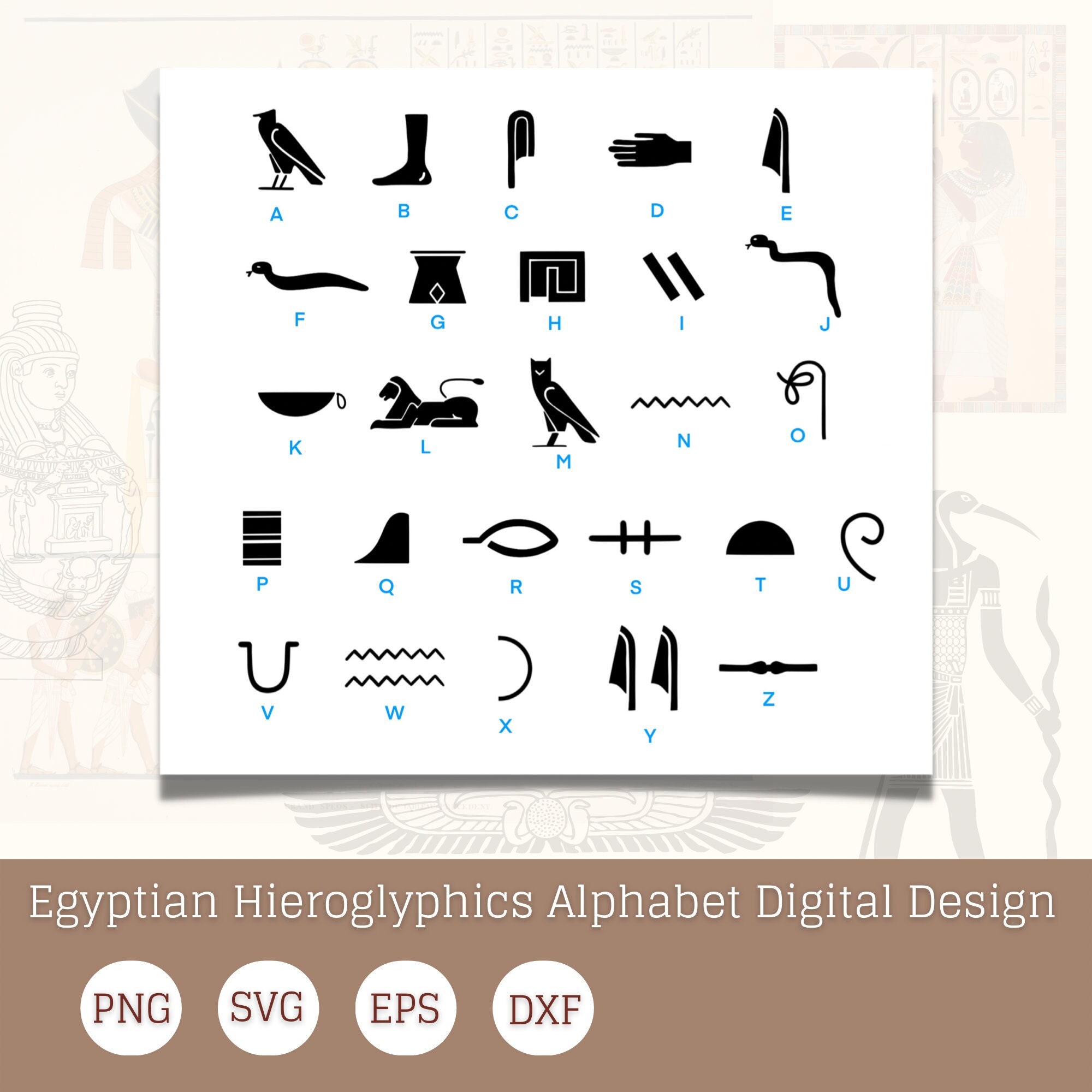 Hieroglyphics Alphabet Clipart For Teachers
