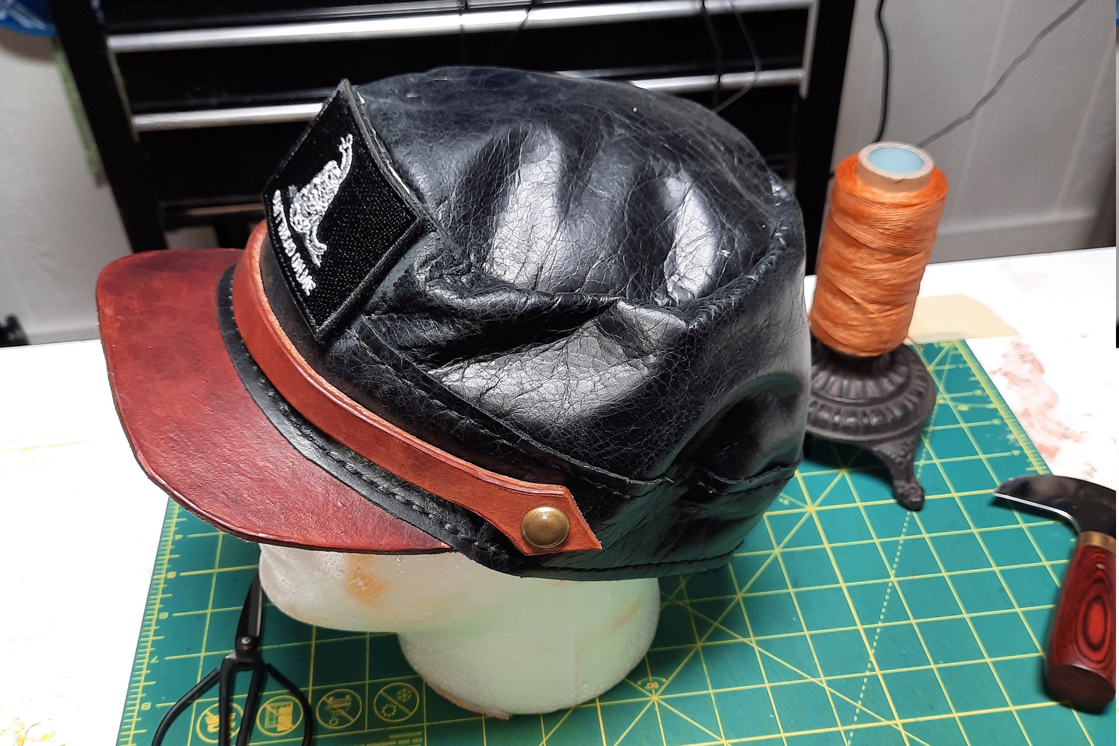 Leather American Kepi Hat - Etsy