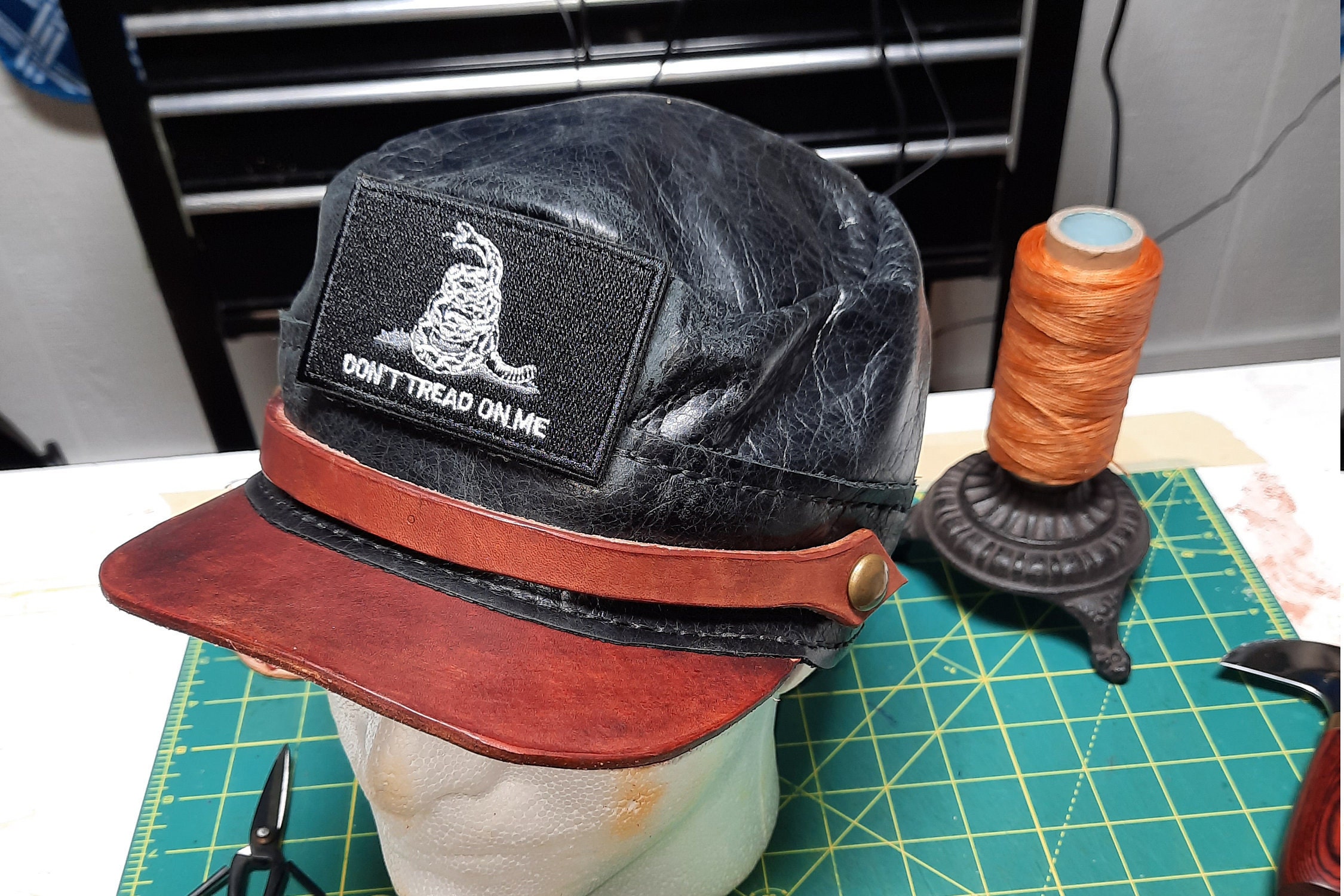 Leather American Kepi Hat - Etsy