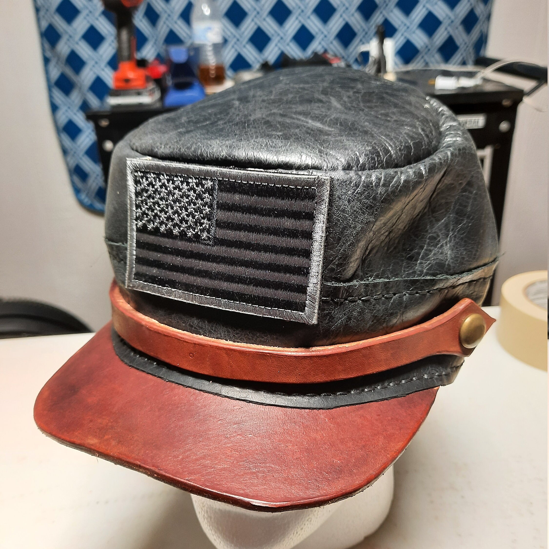 Leather American Kepi Hat - Etsy