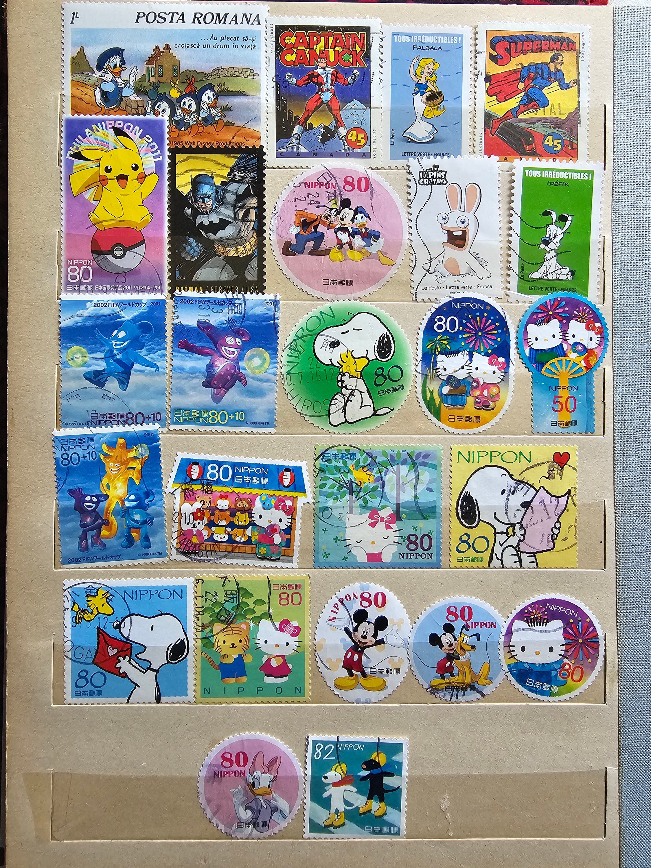 50 Very Beautiful Stamps of Cartoons and Their Characters NEW DEAL - Etsy