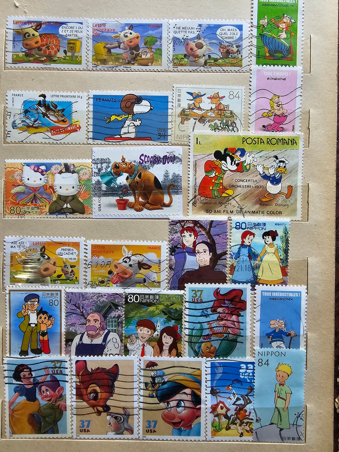 50 Very Beautiful Stamps of Cartoons and Their Characters NEW DEAL - Etsy