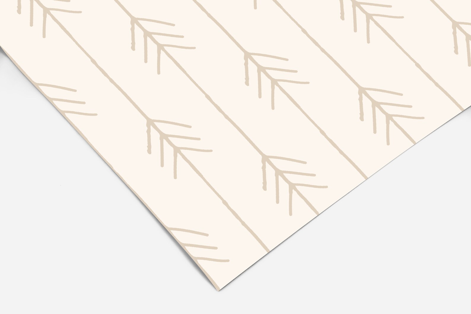 Tan Arrow Wall Decor Wallpaper Peel and Stick Wallpaper | Etsy