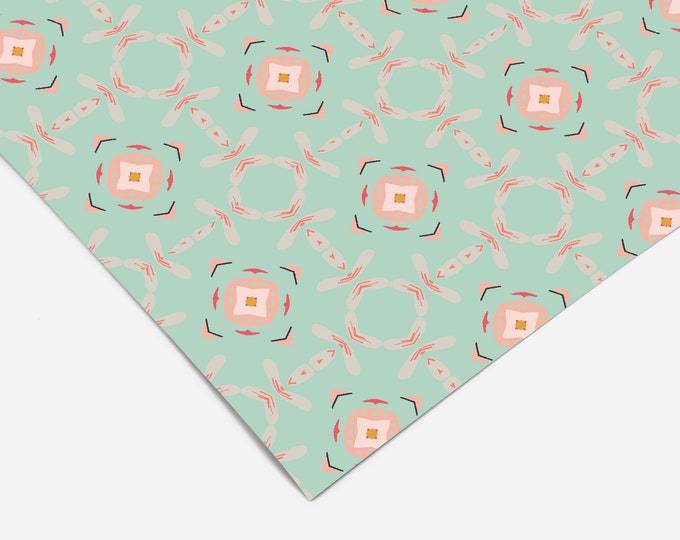 Green Pink Floral Contact Paper Peel and Stick Wallpaper - Etsy