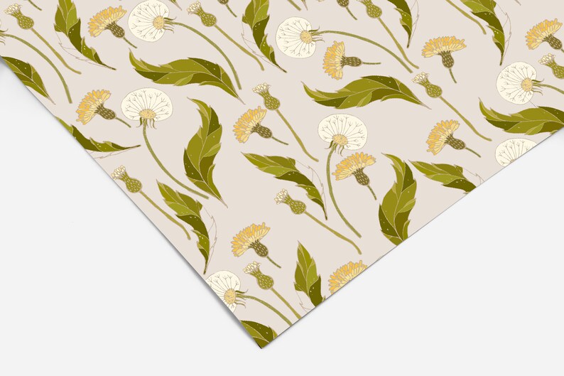 Dandelion Floral Contact Paper Peel and Stick Wallpaper - Etsy